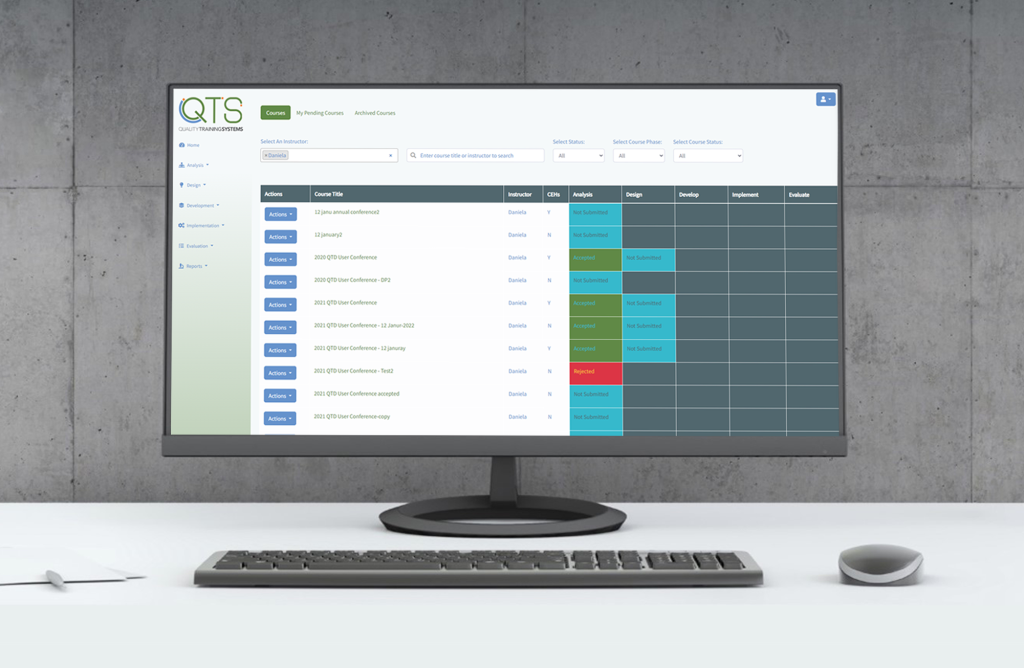 TRAINING MANAGEMENT SYSTEM SOFTWARE - Quality Training Systems TRAINING MANAGEMENT SYSTEM SOFTWARE - Quality Training Systems